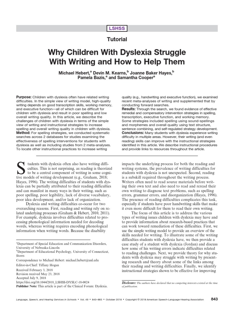 Why Children With Dyslexia Struggle With Writing and How To Help Them ...