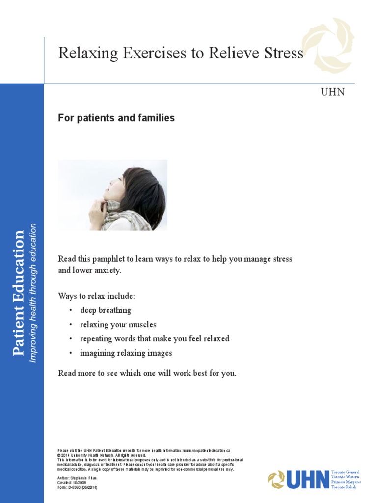 Relaxation Techniques To Relieve Stress | PDF | Relaxation (Psychology ...