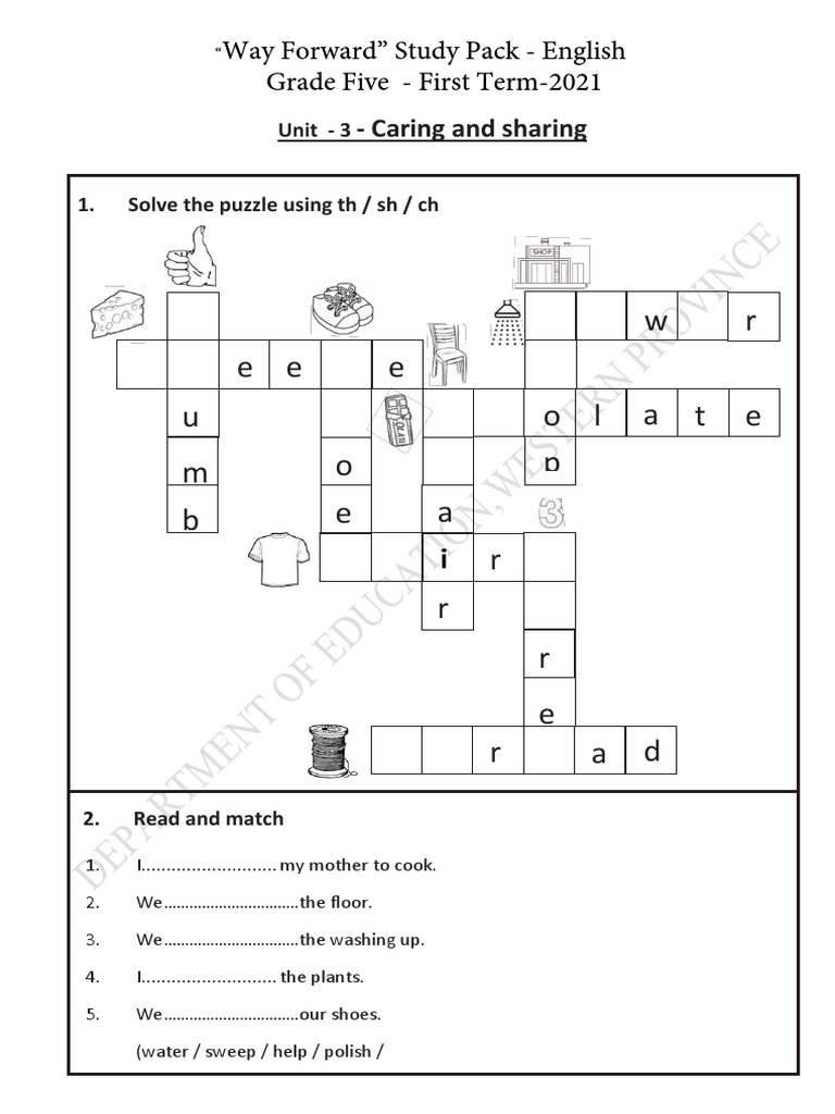 English Paper Grade 5 - Unit 3 | PDF