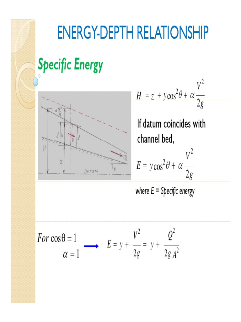 Critical Flow Computation and Energy-Depth Relationship for Open ...