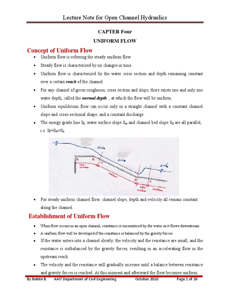 Open Channel Flow Notes | PDF | Continuum Mechanics | Chemical Engineering