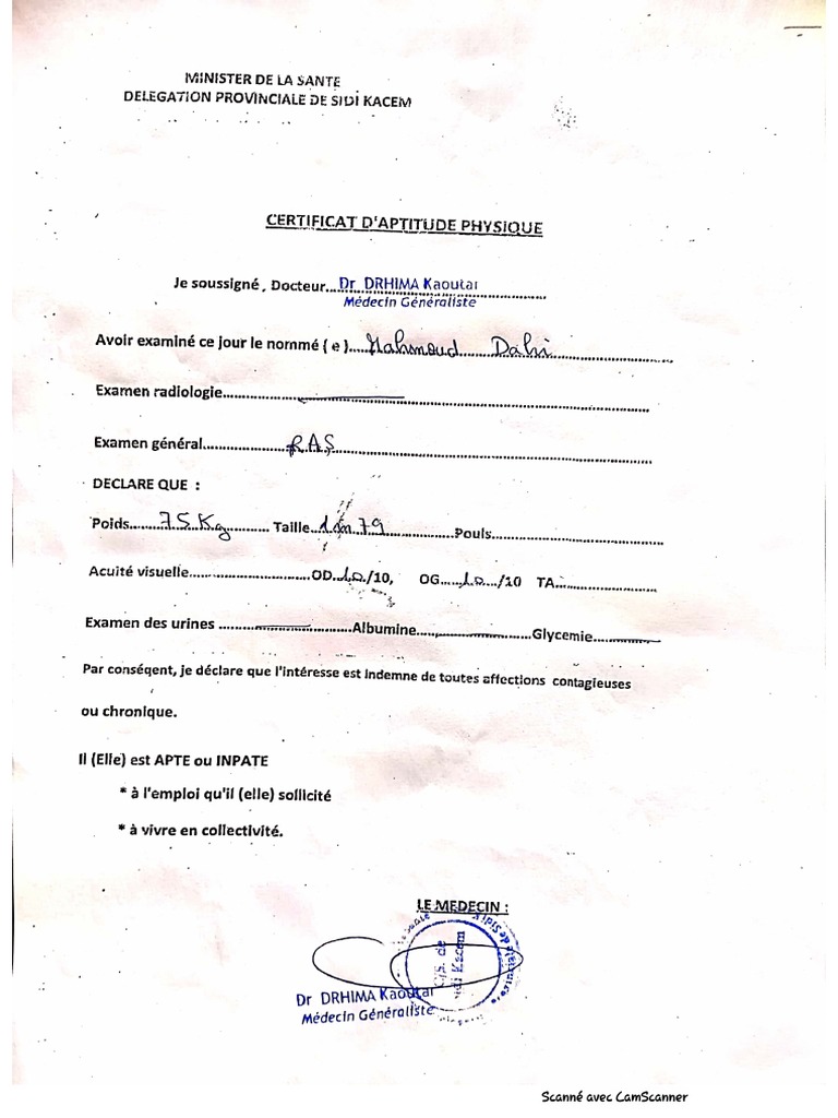 Certificat D'aptitude Physique | PDF