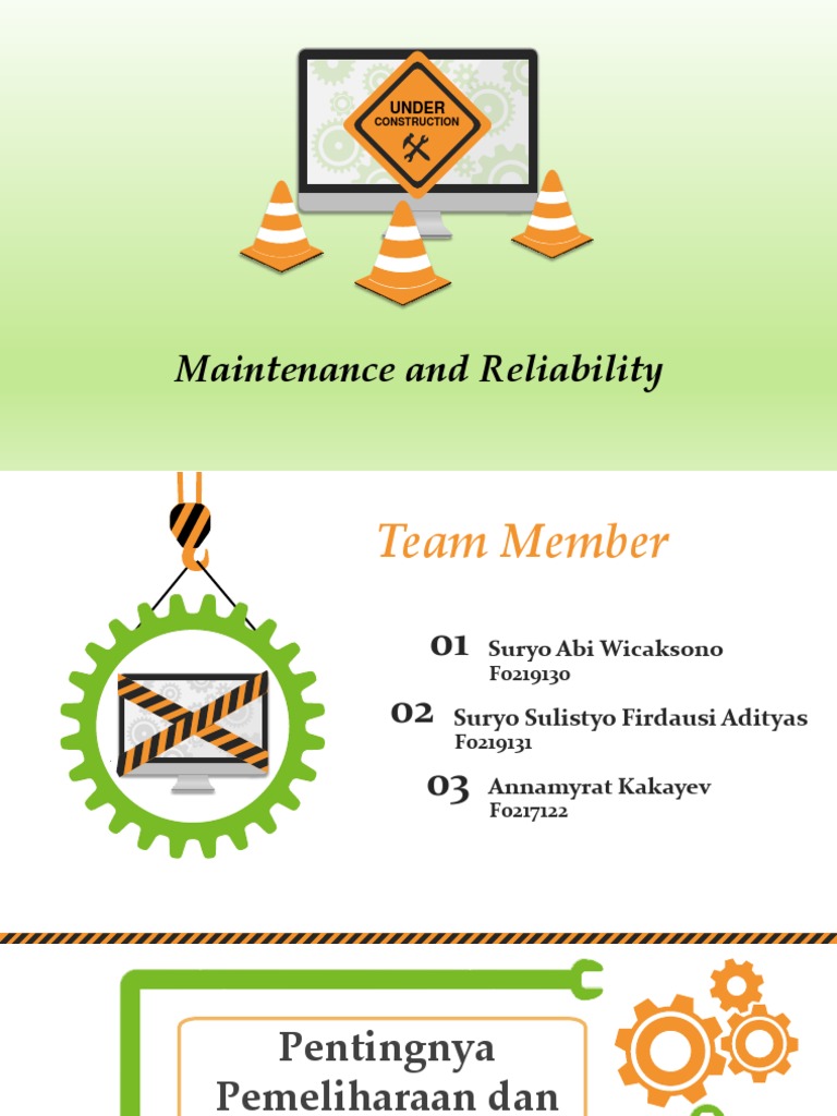 Presentasi Manajemen Operasi Maintenance & Reliability Fix | PDF
