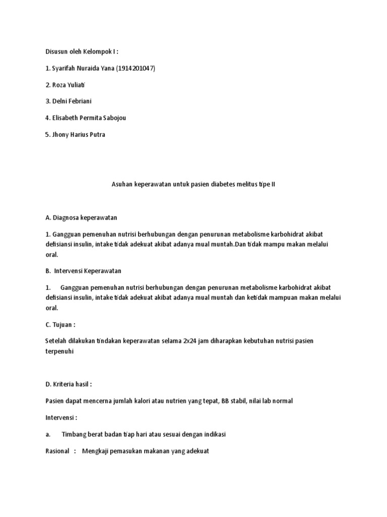 Askep DM Tipe II | PDF | Pengembangan Diri | Kesehatan Holistik