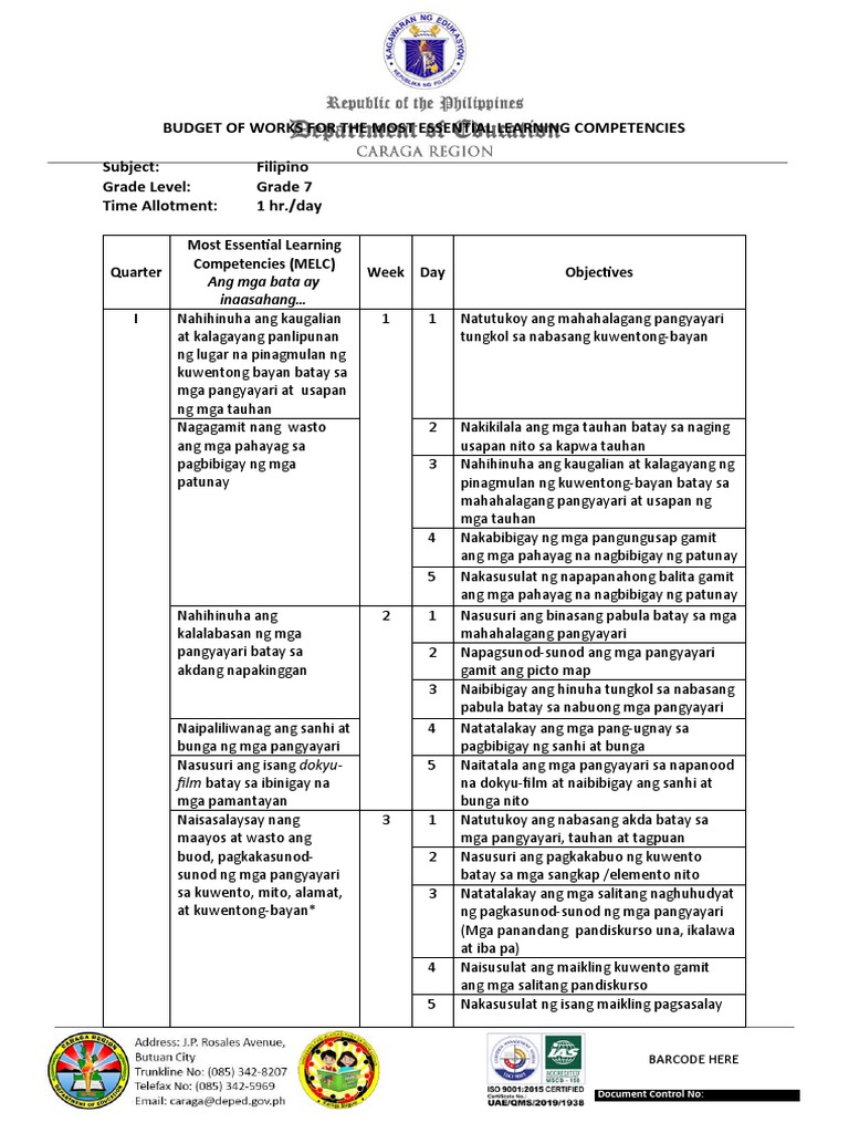Bow Filipino 7 10 | PDF
