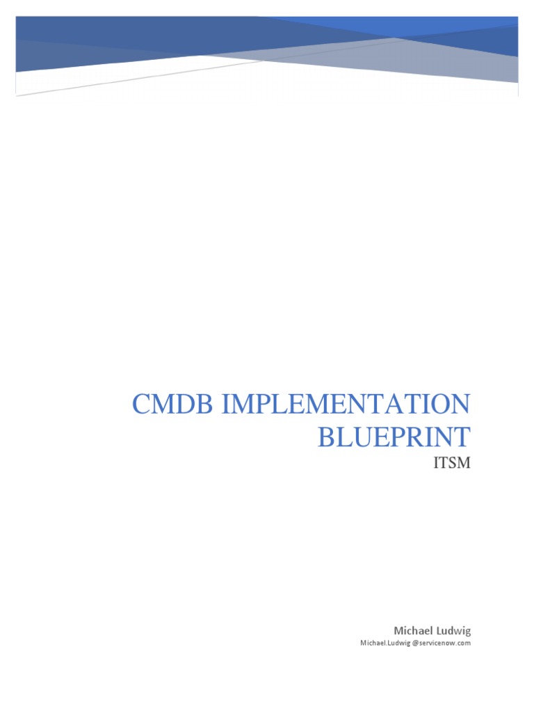 CMDB Implementation Blueprint | PDF