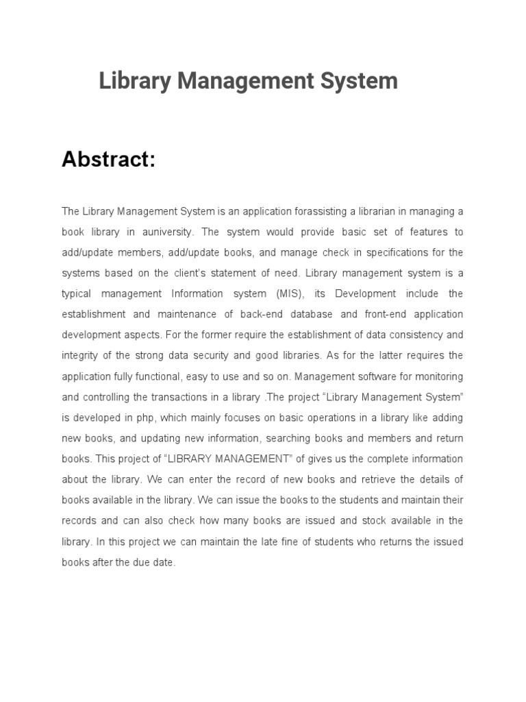 University Library Management System | PDF