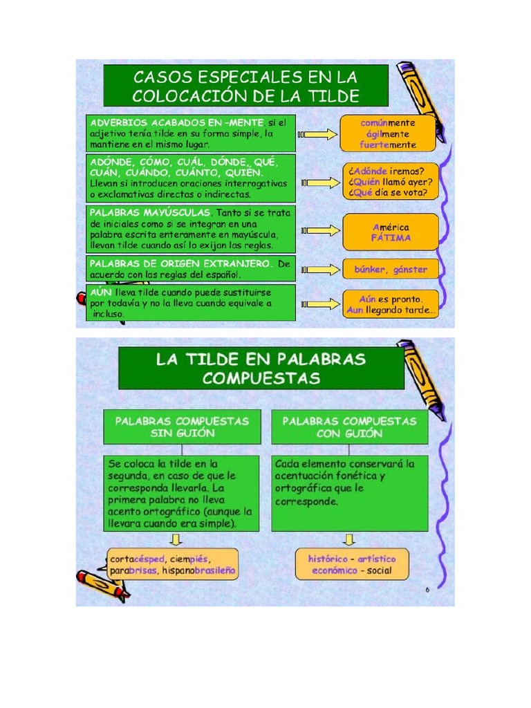 Casos Especiales de La Acentuacion Palabras Compuestas Teoria y ...