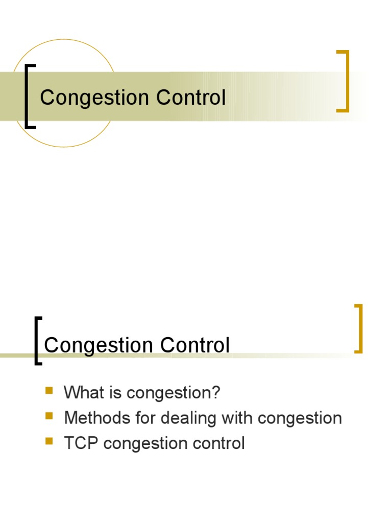 TCP Congestion Control Explained | PDF | Computers