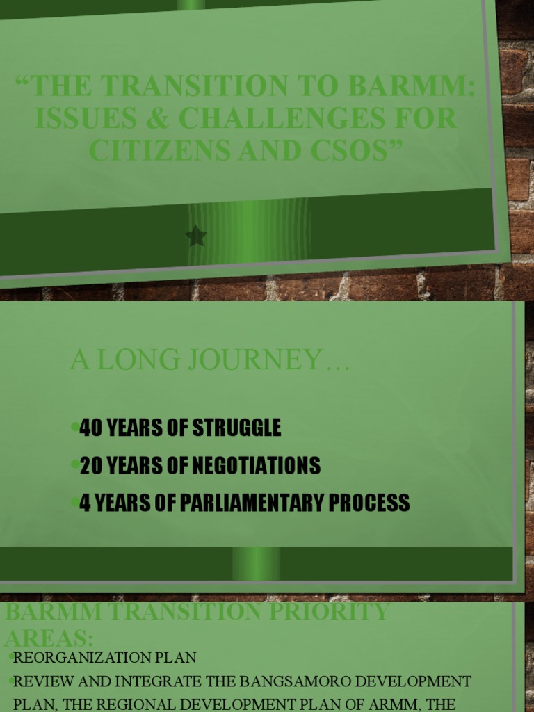 The Transition To BARMM | PDF