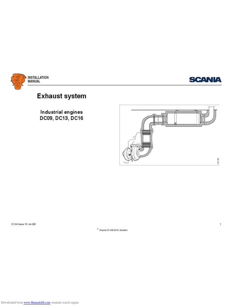 Scania DC09 - Exhaust System - PDF Installation Manual | PDF | Pipe ...