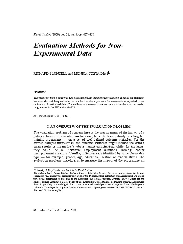Blundell (2002) | PDF | Experiment | Correlation And Dependence