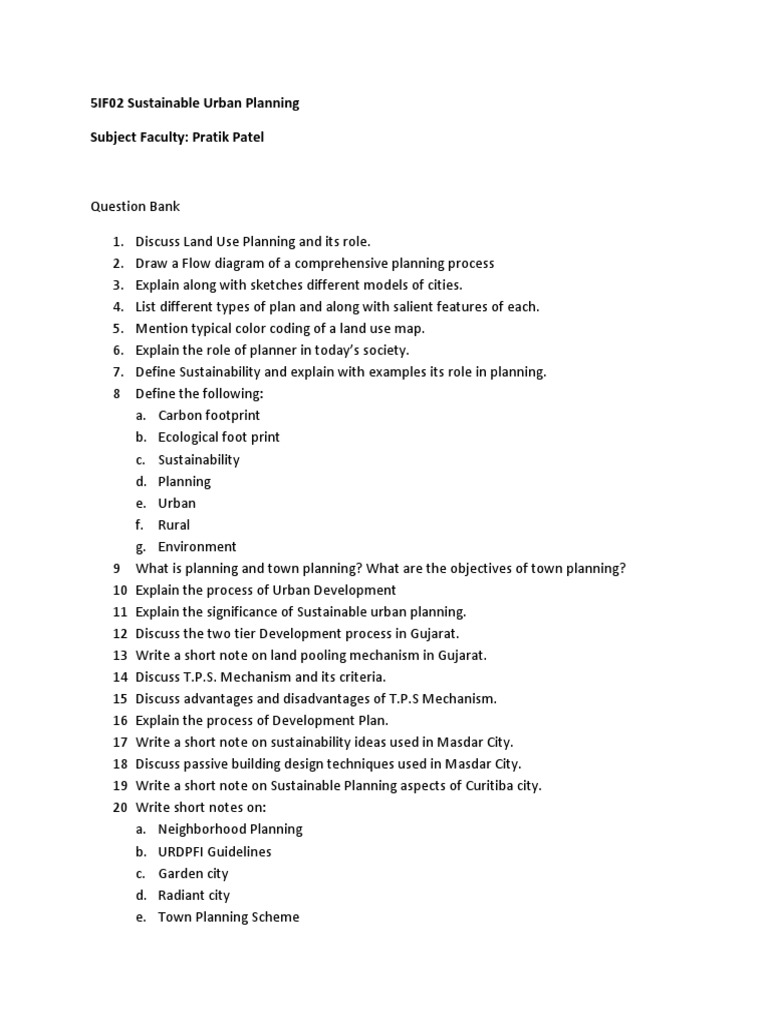 Sustainable Urban Planning Insights | PDF | Urban Planning | Sustainability
