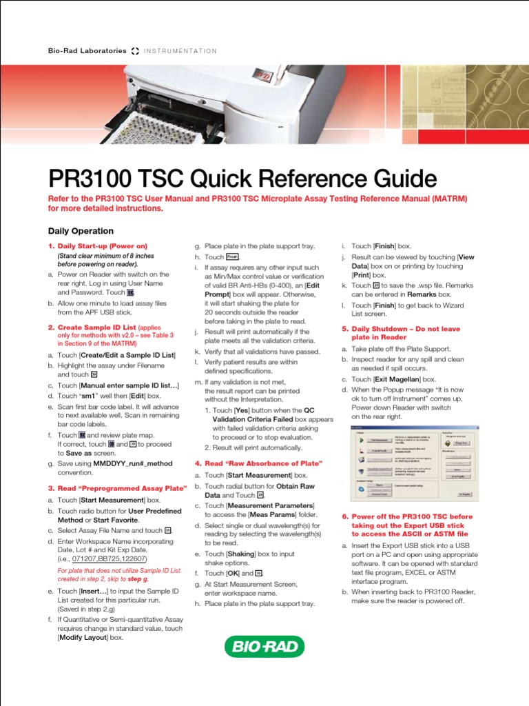 PR3100 TSC Quick Reference Guide: Daily Operation | PDF | Barcode ...