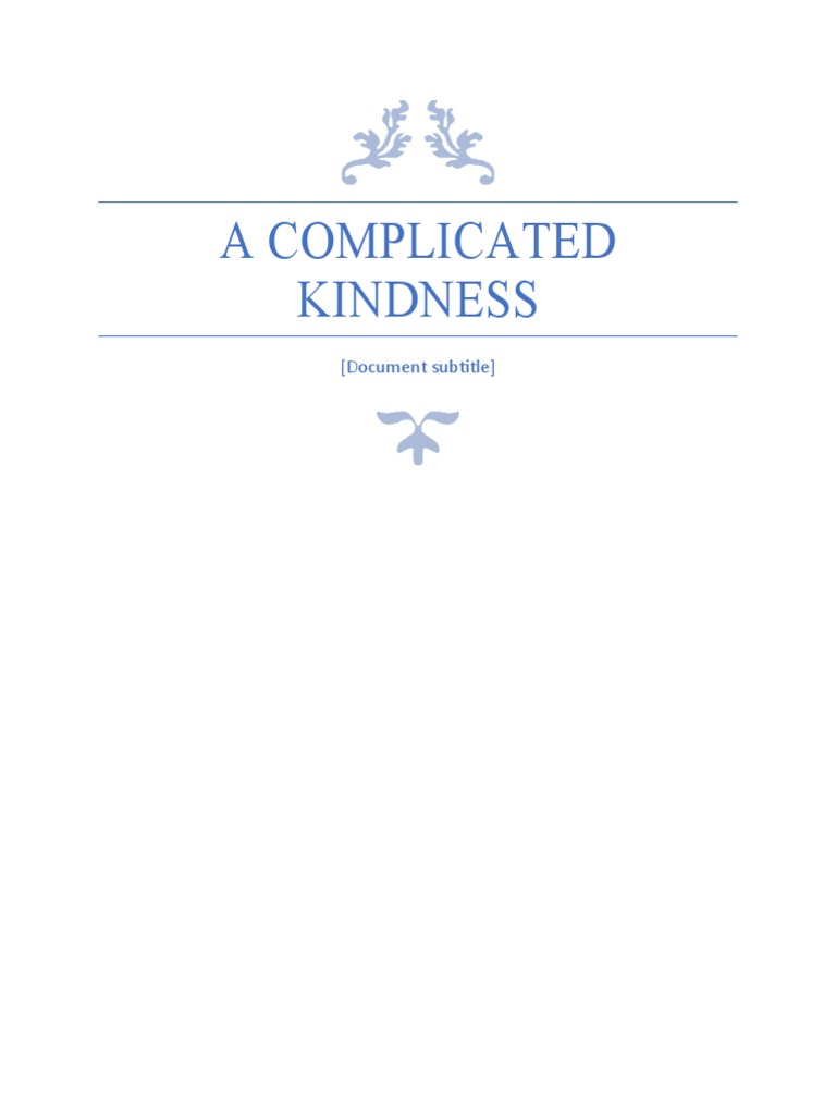 A Complicated Kindness | PDF