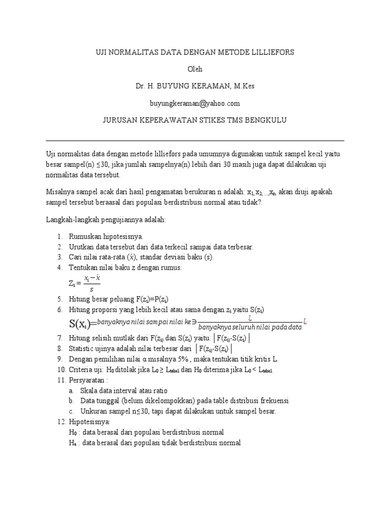 Uji Normalitas Data | PDF