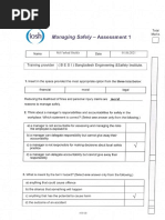 IOSH Managing Safely Questions and Answers Sample PDF | PDF | Risk | Risk Assessment