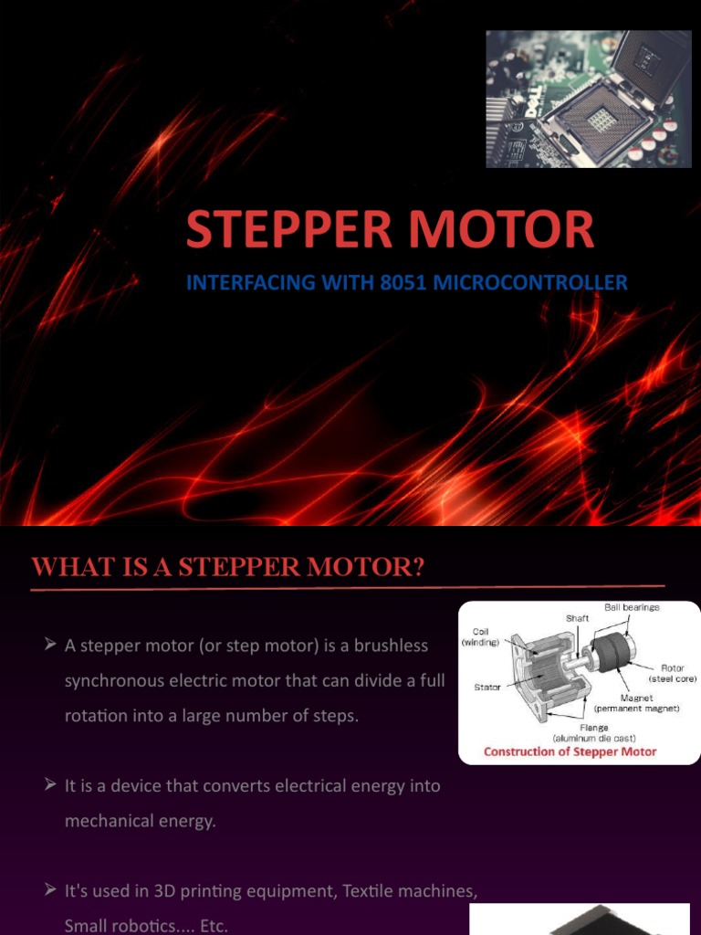 STEPPER MOTOR INTERFACING WITH 8051 mICROCONTROLLER | PDF