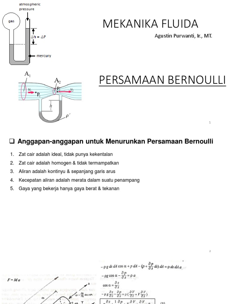 Persamaan Bernoulli dan Aplikasinya | PDF | Sains & Matematika