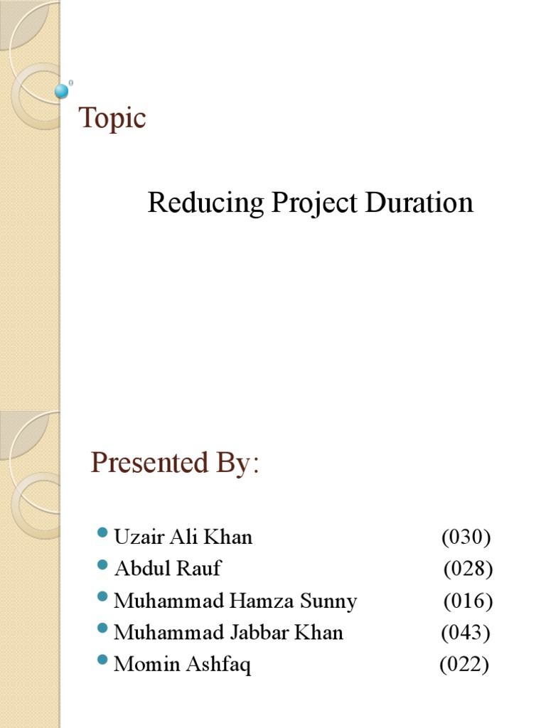 PM (Chapter 9 Reducing Project Duration) | PDF | Economies | Business