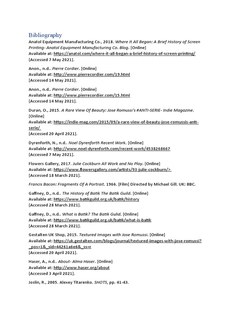 Bibliography by Word Complete | PDF | Art | Computers