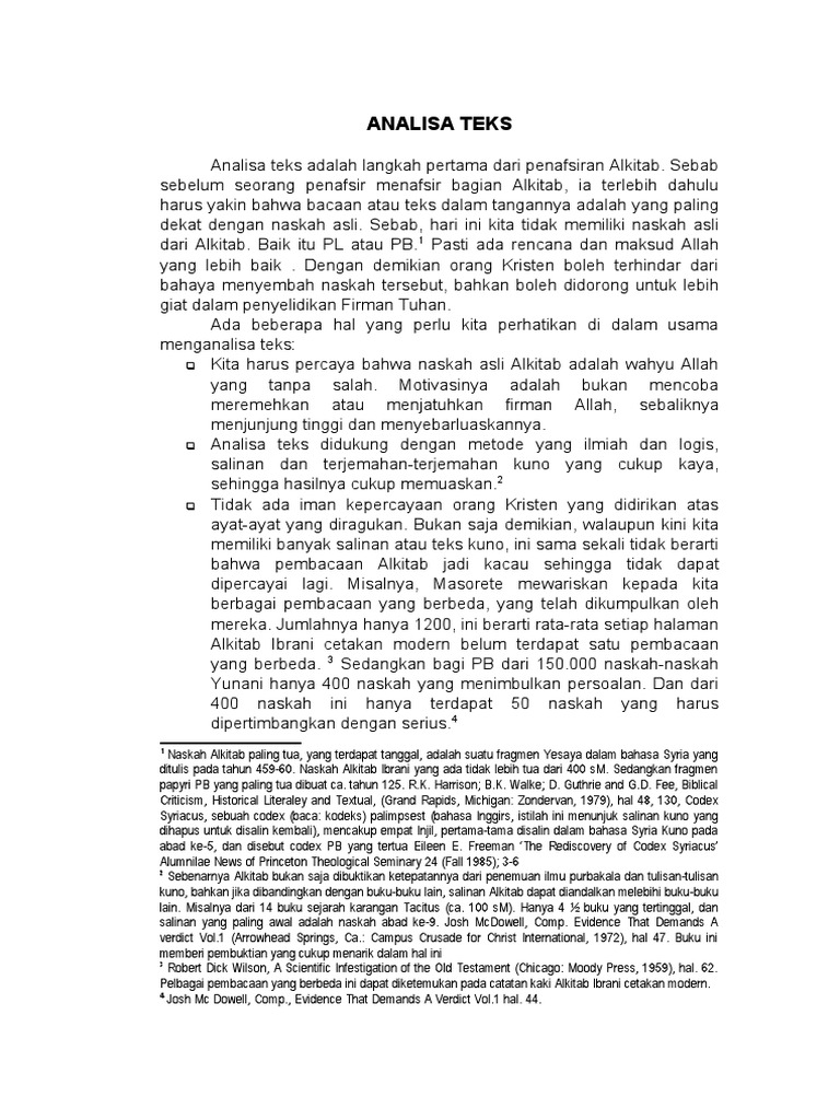 Cara Menganalisa Teks Alkitab | PDF