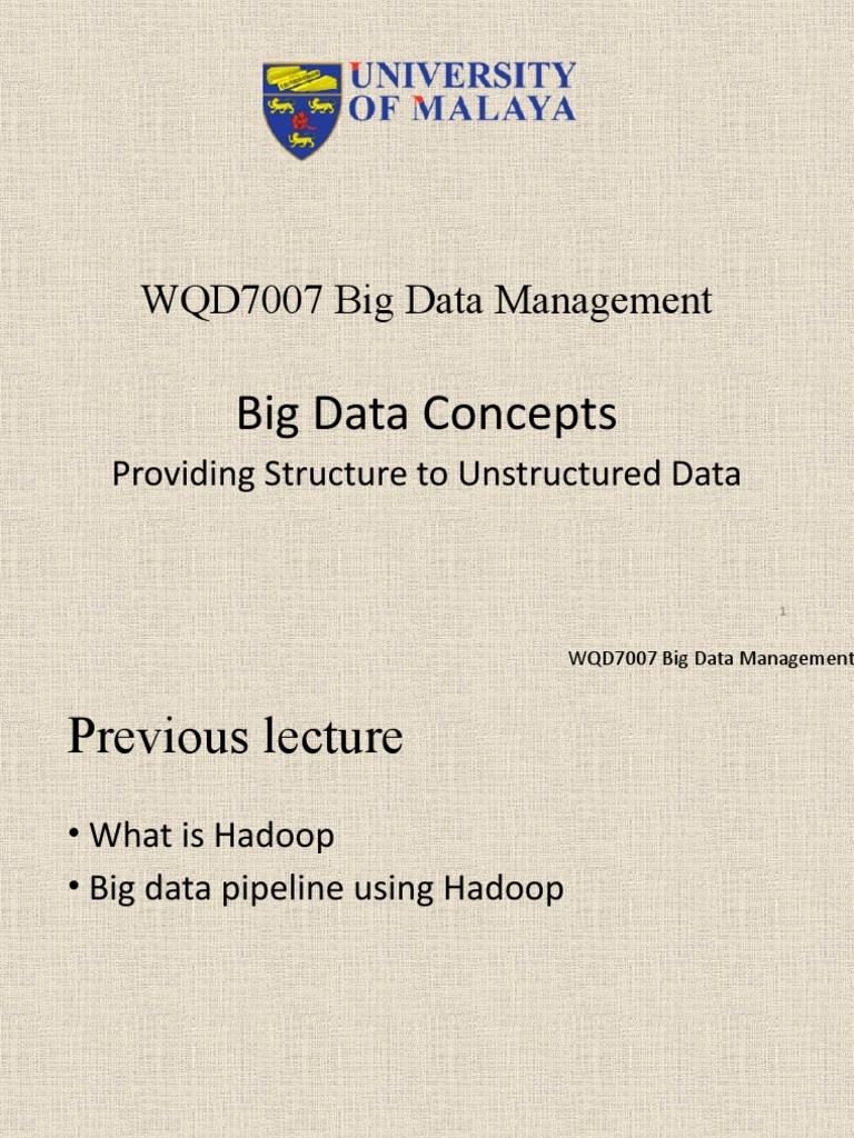 03 Big Data Concepts - Providing Stucture To Unstructured Data | PDF ...