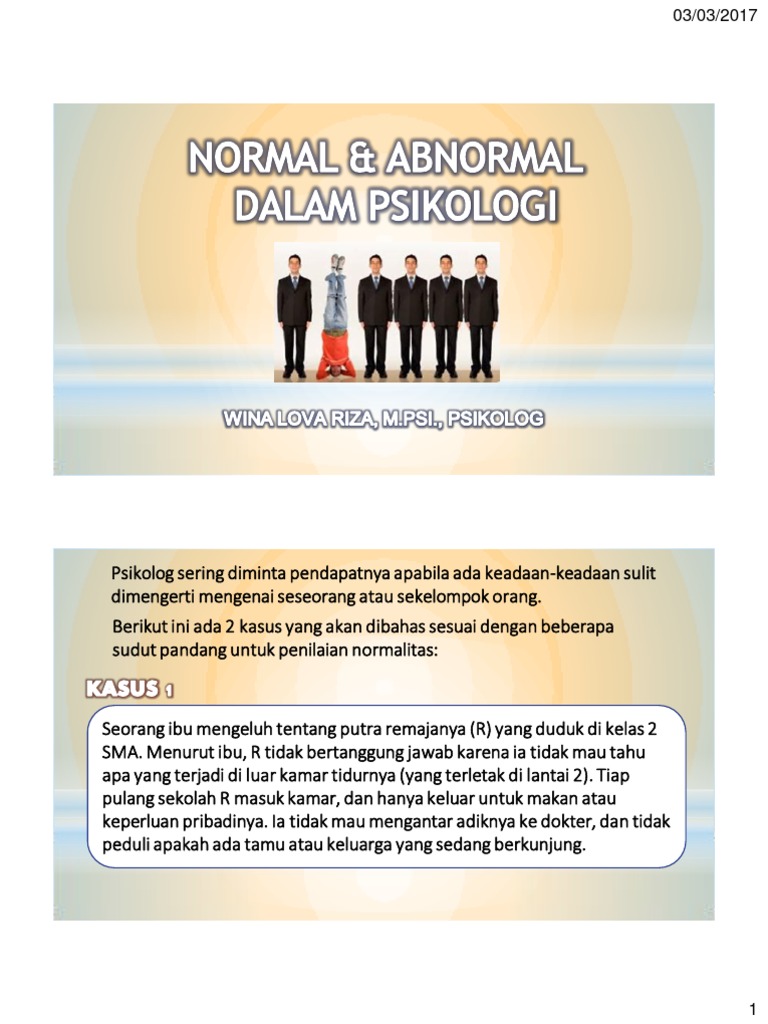 2 - Normal Dan Abnormal Dalam Psikologi | PDF | Pengembangan Diri ...