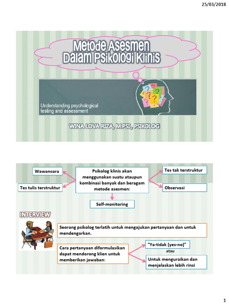 5 - Metode Asesmen Psikologi Klinis | PDF
