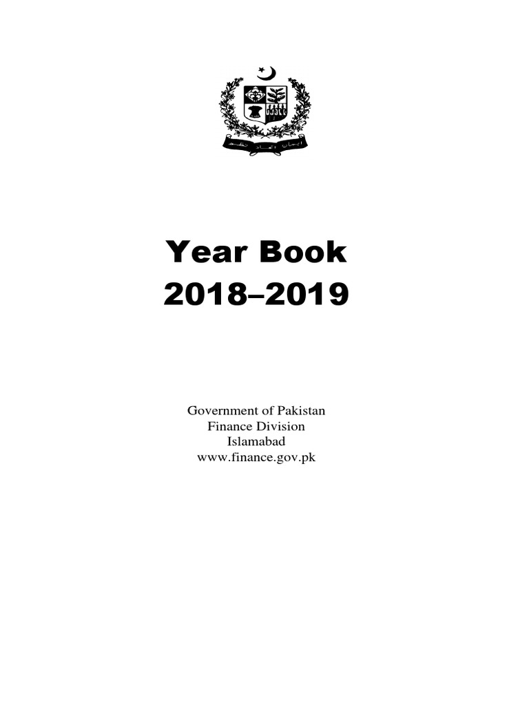 Year Book 2018-2019: Government of Pakistan Finance Division Islamabad ...