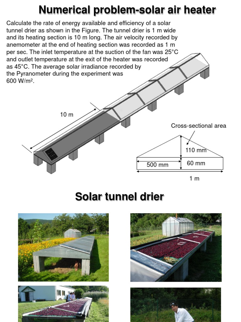 Numerical Problem-Solar Air Heater | PDF | Solar Energy | Water Heating
