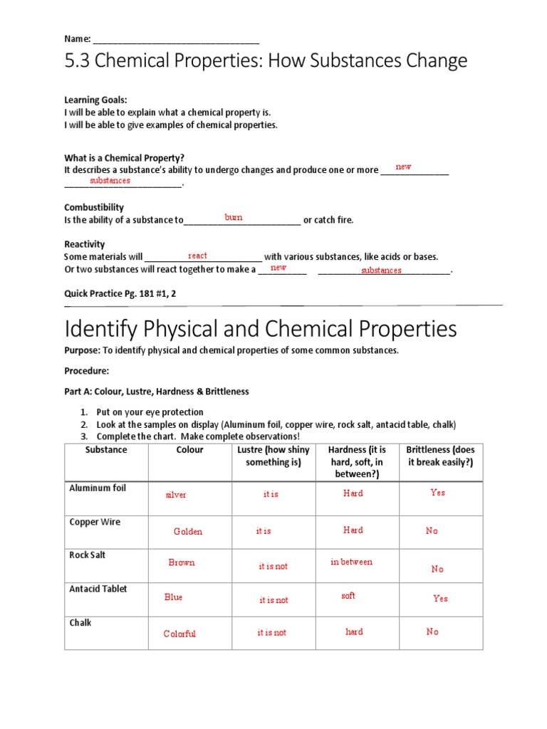 Eduardo - Lesson 2b Physical Properies & Propeties Lab | PDF