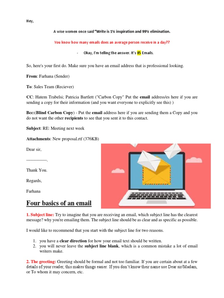 How To Write Professional Email in English | PDF | Punctuation | Comma