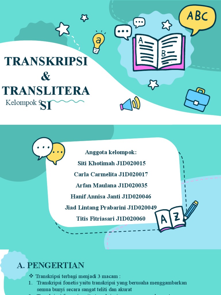 Transkripsi Dan Transliterasi Kel. 9 | PDF