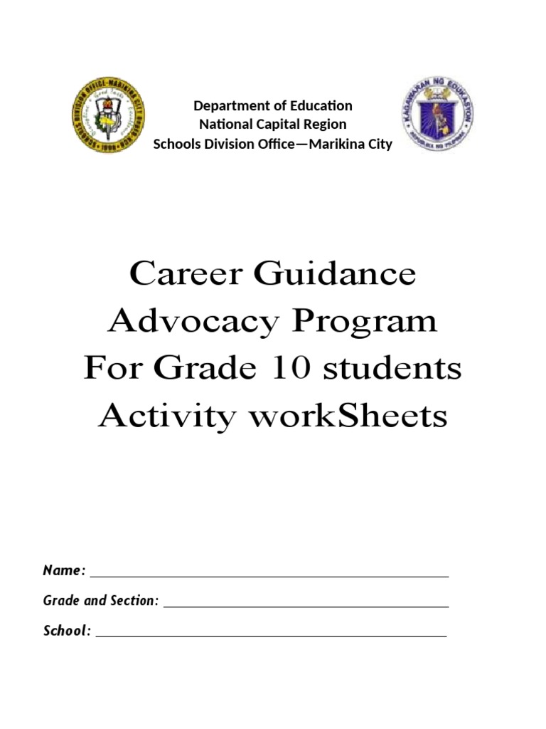 CGAP-Grade 10 Worksheet | PDF