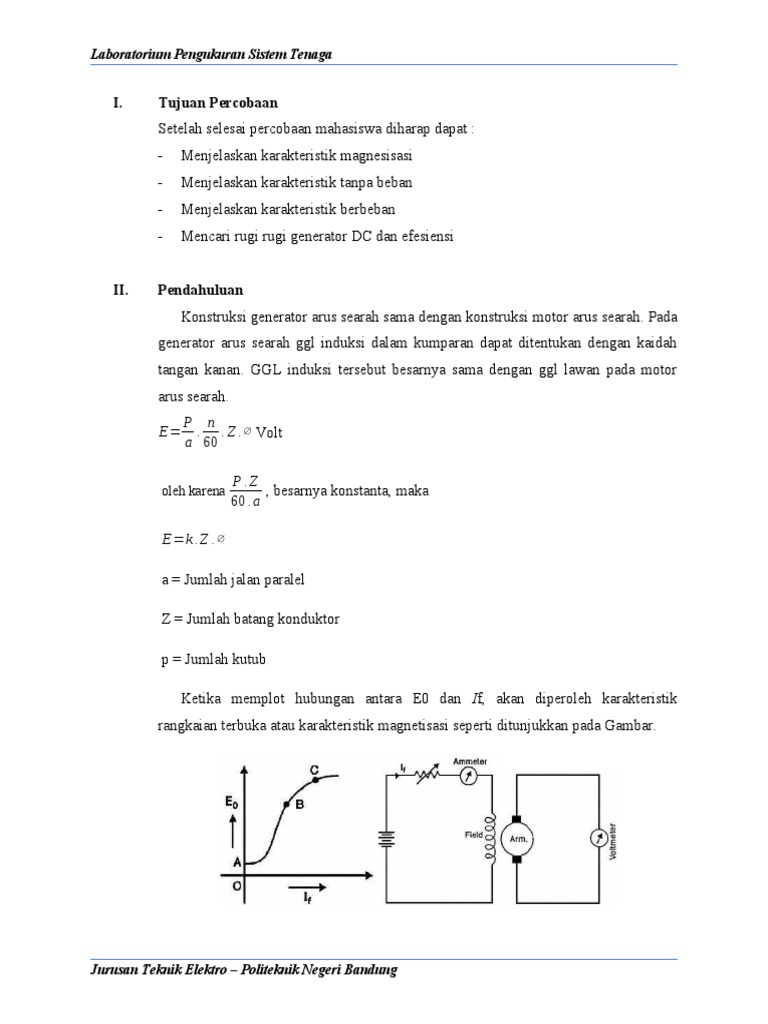 Generator DC Penguat Terpisah (1) | PDF