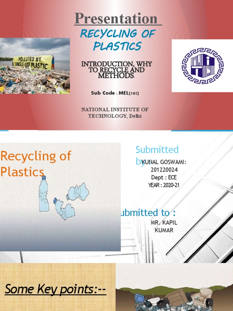 Recycling Plastics: Methods and Benefits | PDF | Science & Mathematics