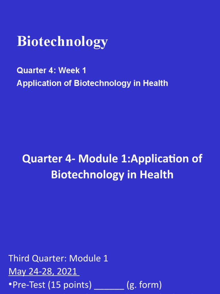 Bio Q4 Module 1 Week 1 Pdf Immunotherapy Biotechnology