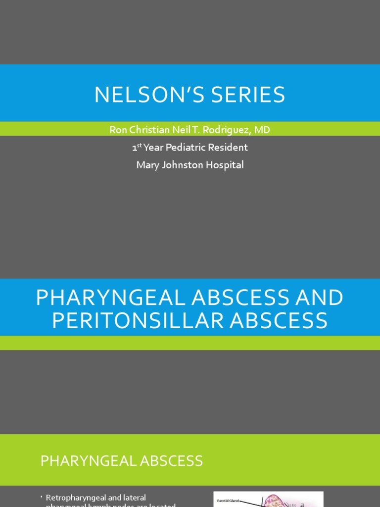 Pharyngeal Abscesses, Tonsillar and Adenoid Infections | PDF ...
