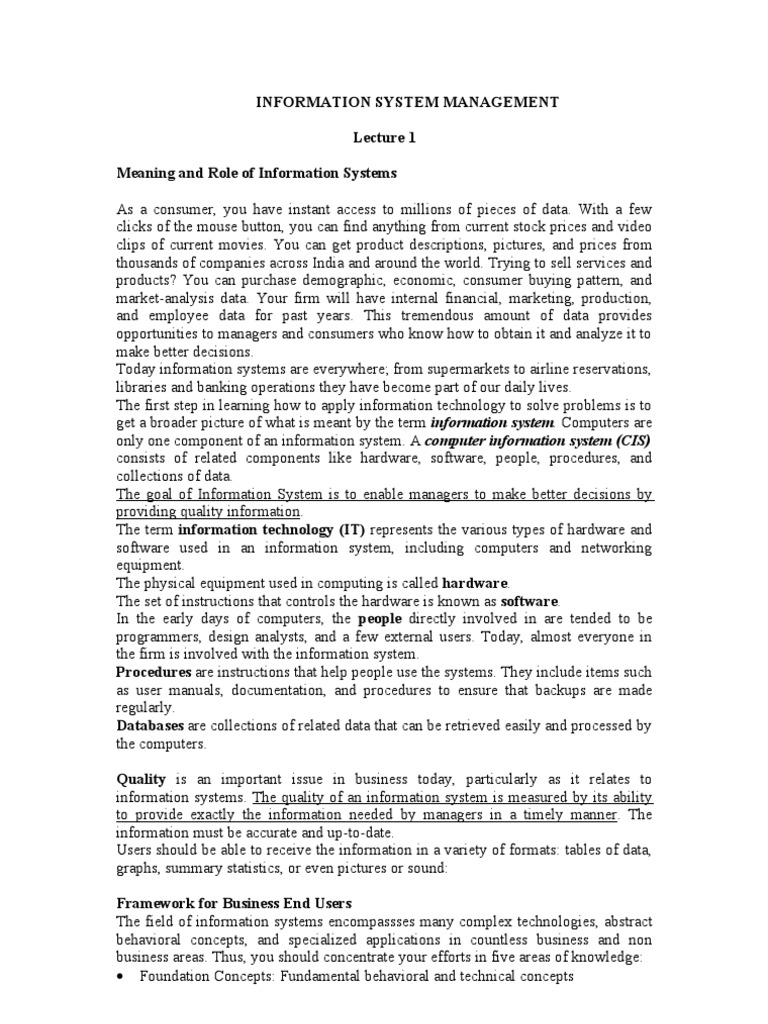 ISM | PDF | Information System | Information Technology