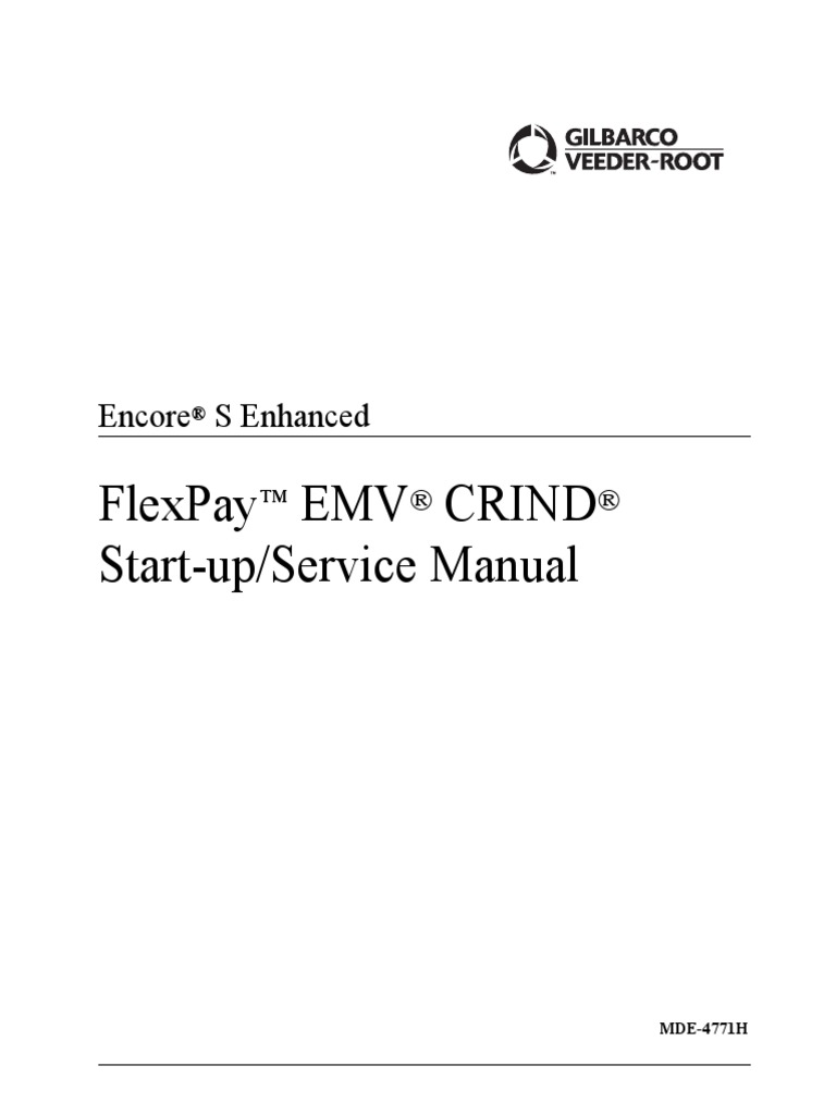 Flexpay Emv Crind Start-Up/Service Manual: Encore S Enhanced | PDF ...