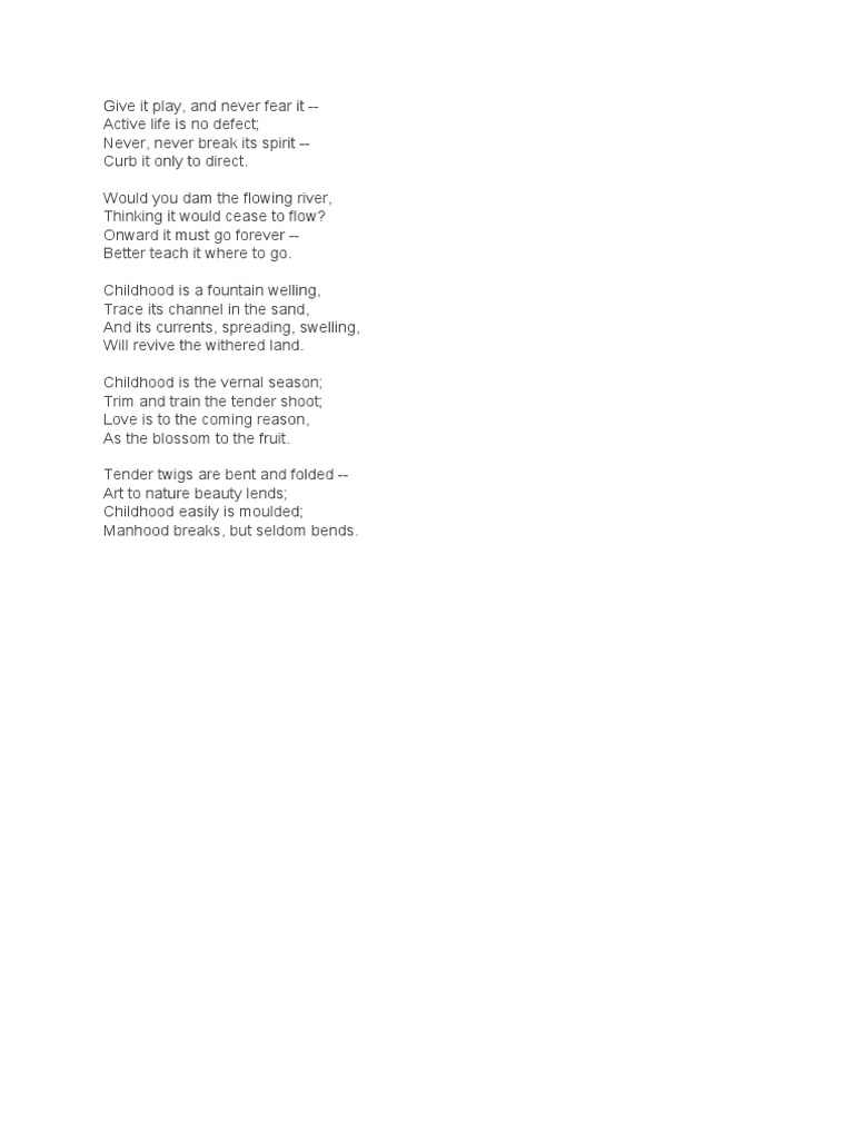 The Essence of Nurturing Childhood | PDF