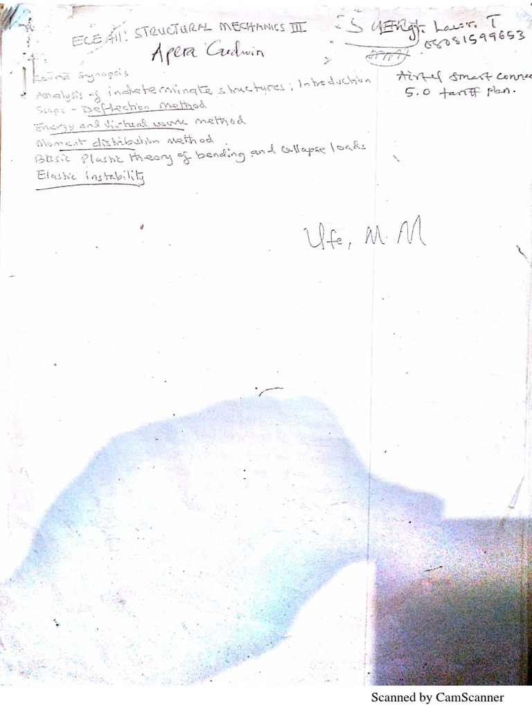 ECE 411 Structural Mechanics III | PDF