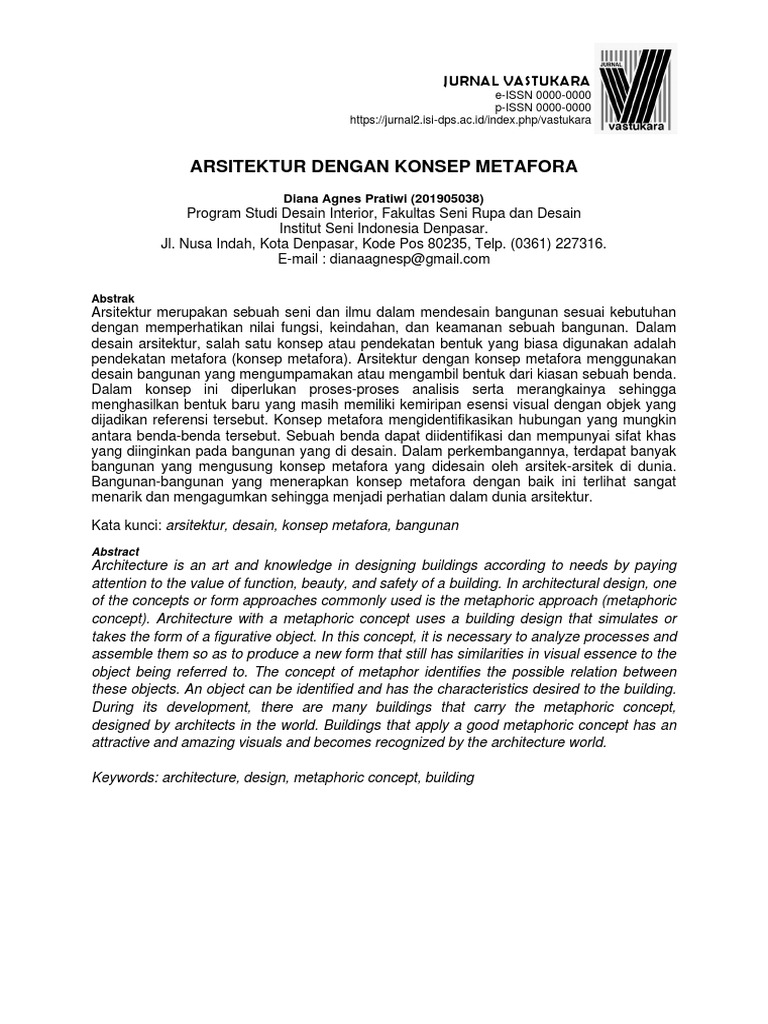 Arsitektur Dengan Konsep Metafora | PDF