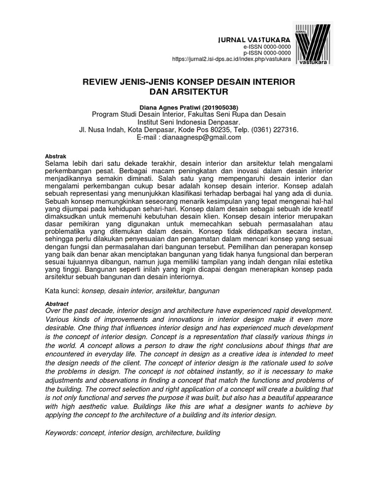 Review Jenis-Jenis Konsep Desain Interior Dan Arsitektur | PDF