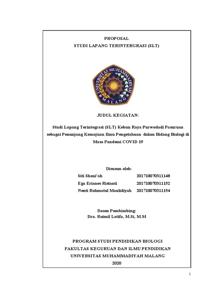 Proposal SLT PURWODADI | PDF