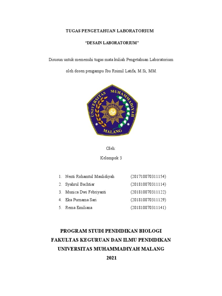 Desain Laboratorium IPA (Biologi) yang Ideal | PDF