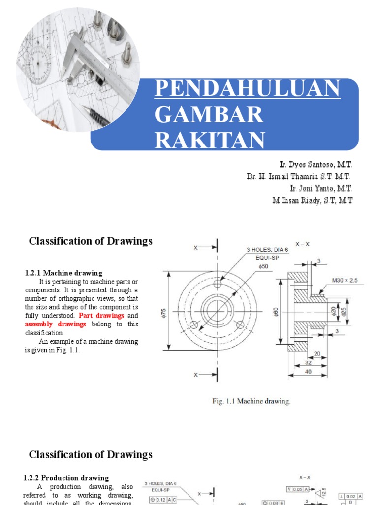 #1 Pendahuluan - Gambar Rakitan | PDF | Manufacturing And Engineering ...