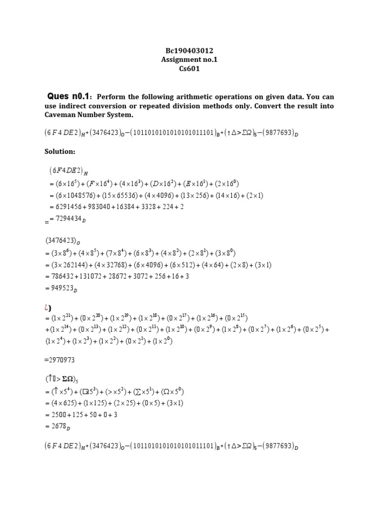 Ques n0.1: Bc190403012 Assignment No.1 Cs601 | PDF | Applied ...