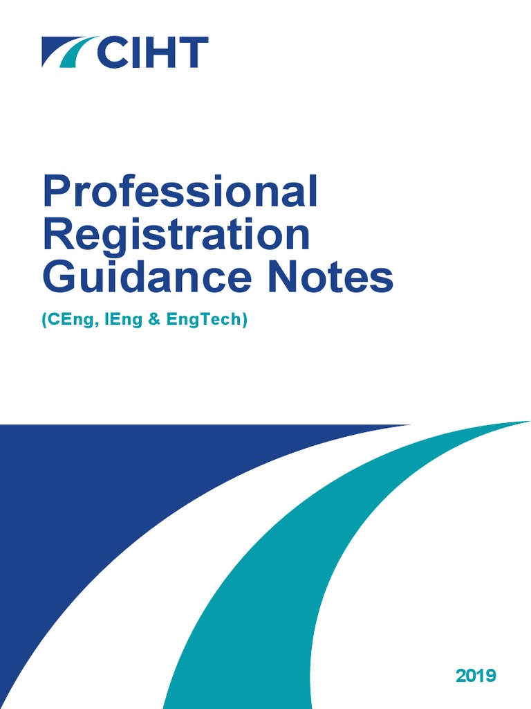 Professional Registration Guidance Notes: (Ceng, Ieng & Engtech) | PDF ...